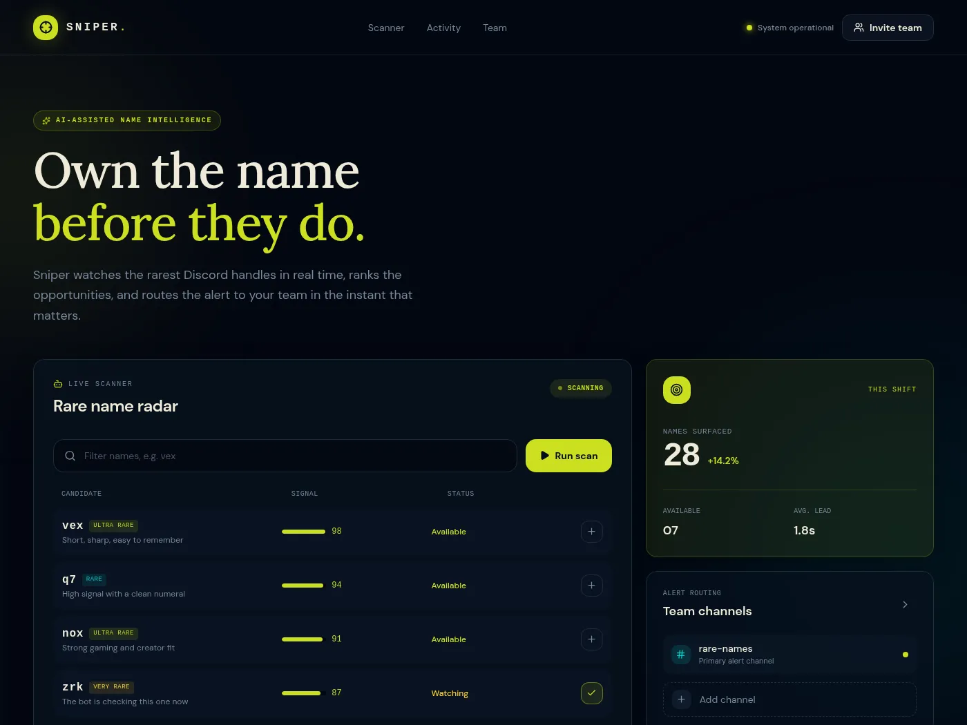 Username Sniper AI