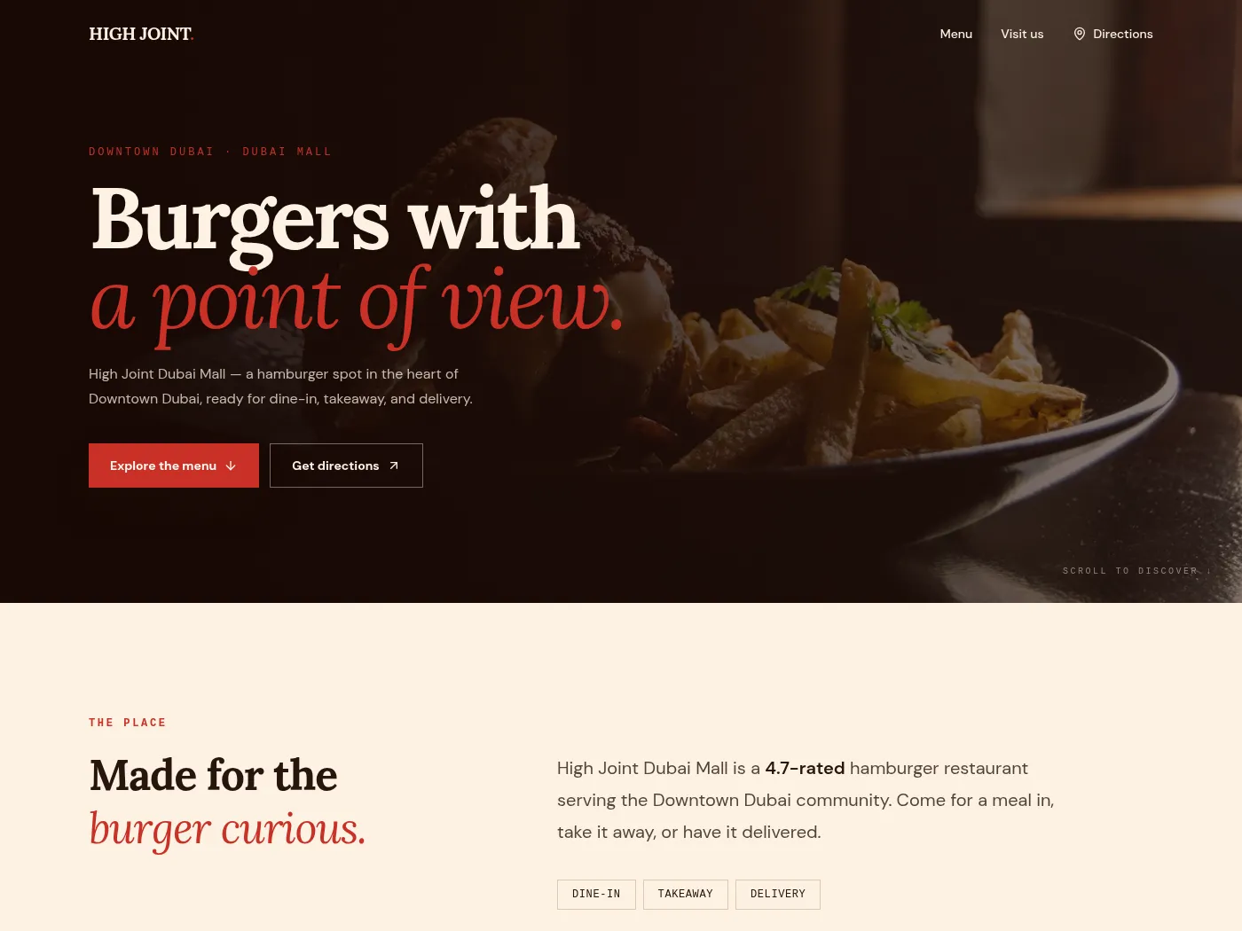 High Joint Burger Site