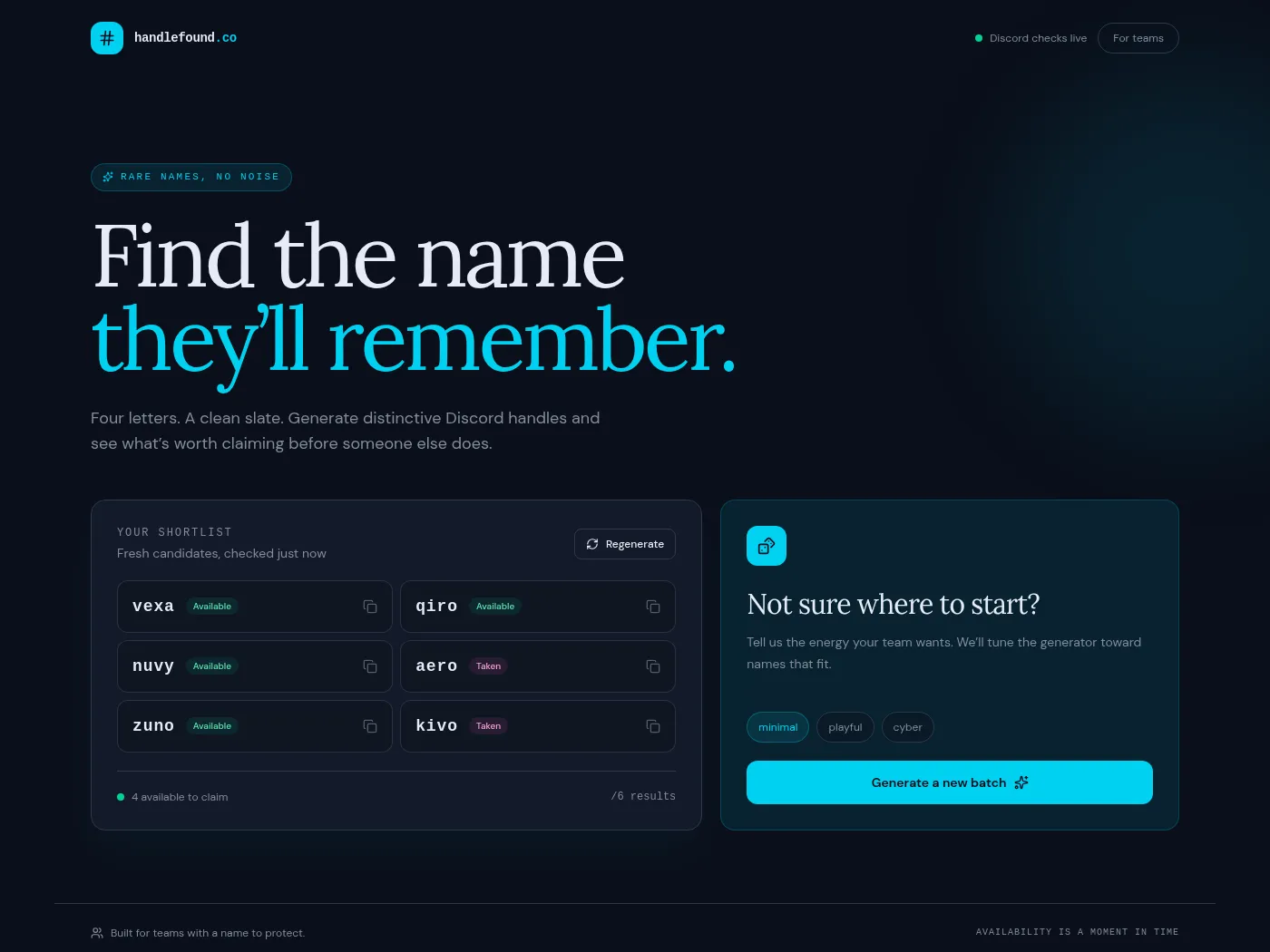 Discord Handle Finder