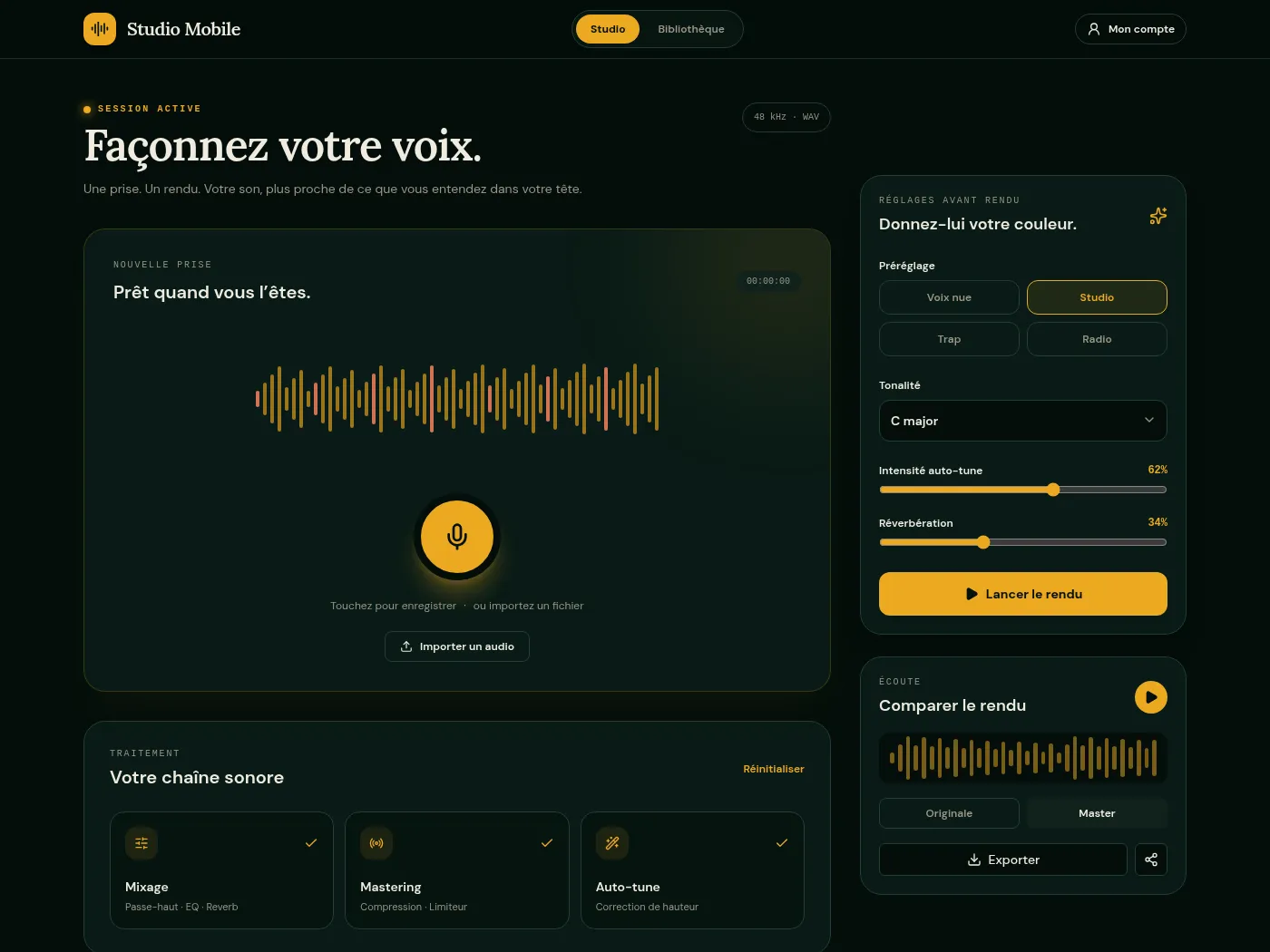 Studio Mobile Web Audio