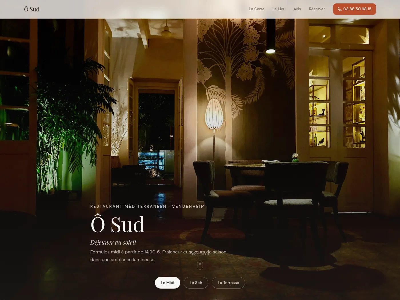 Ô Sud Restaurant Site