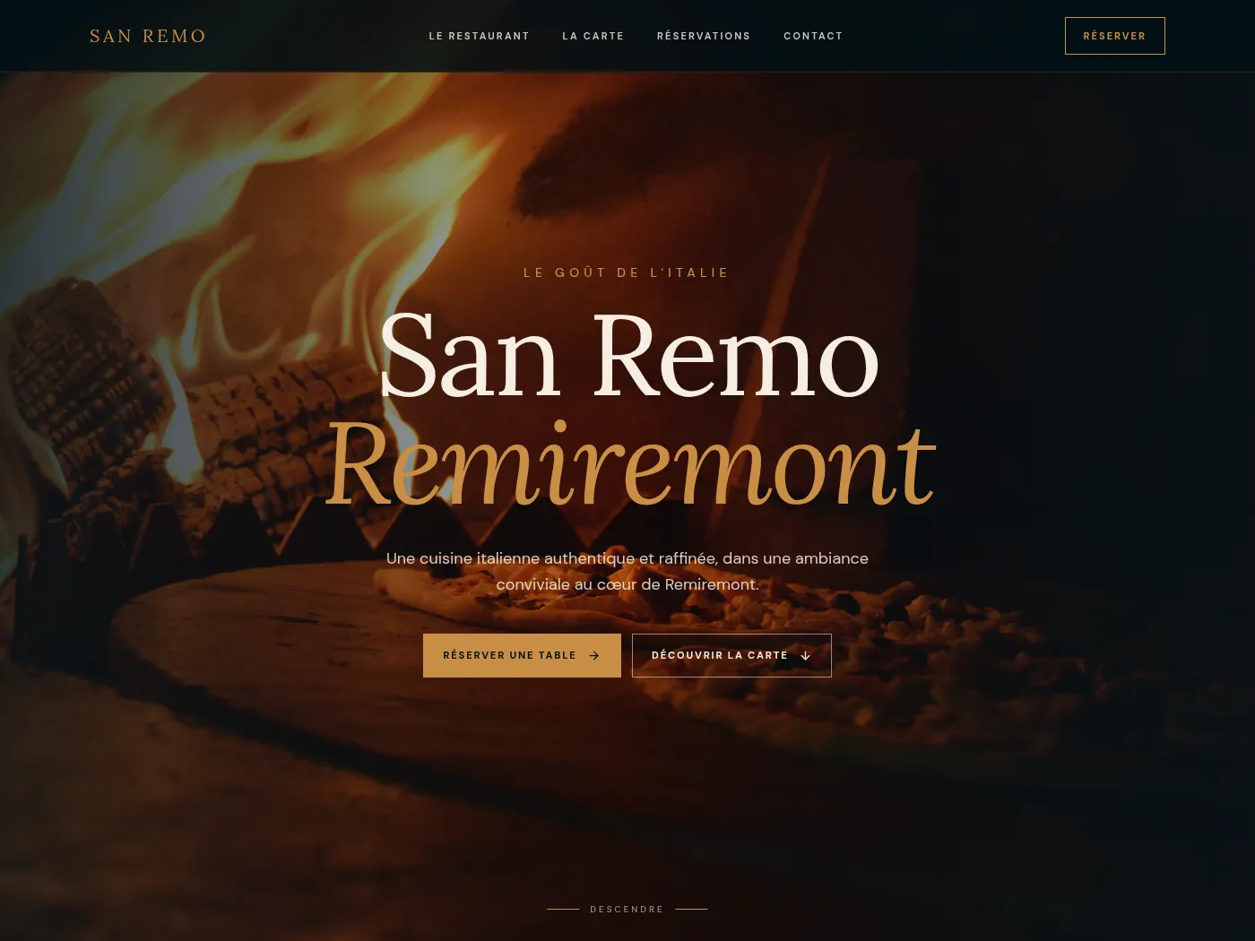 Sanremo Restaurant Website