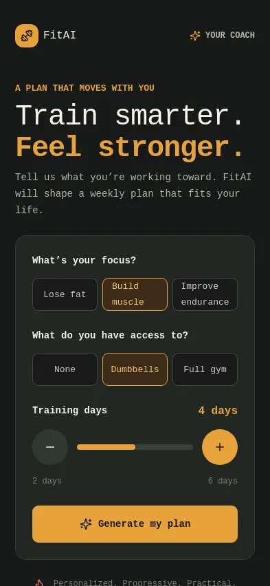 FitAI Workout Planner