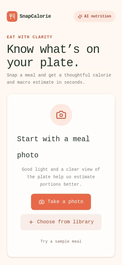 SnapCalorie Tracker