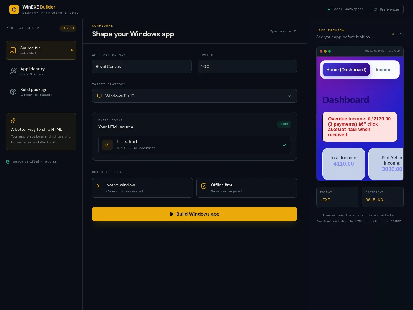 WinEXE Builder