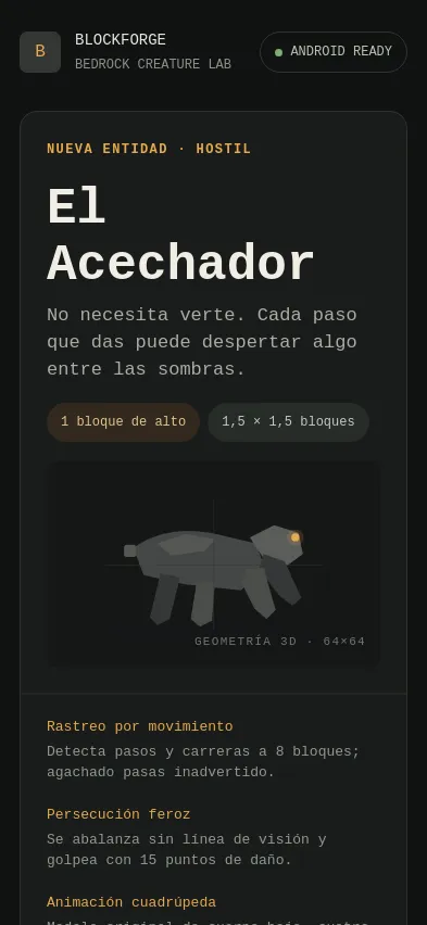 Bedrock Stalker Entity