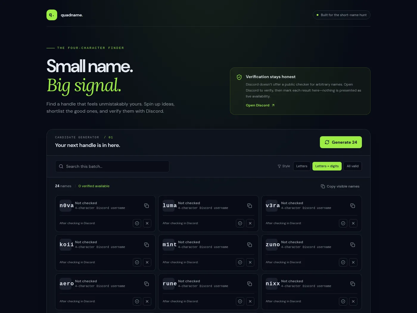 Discord Name Finder