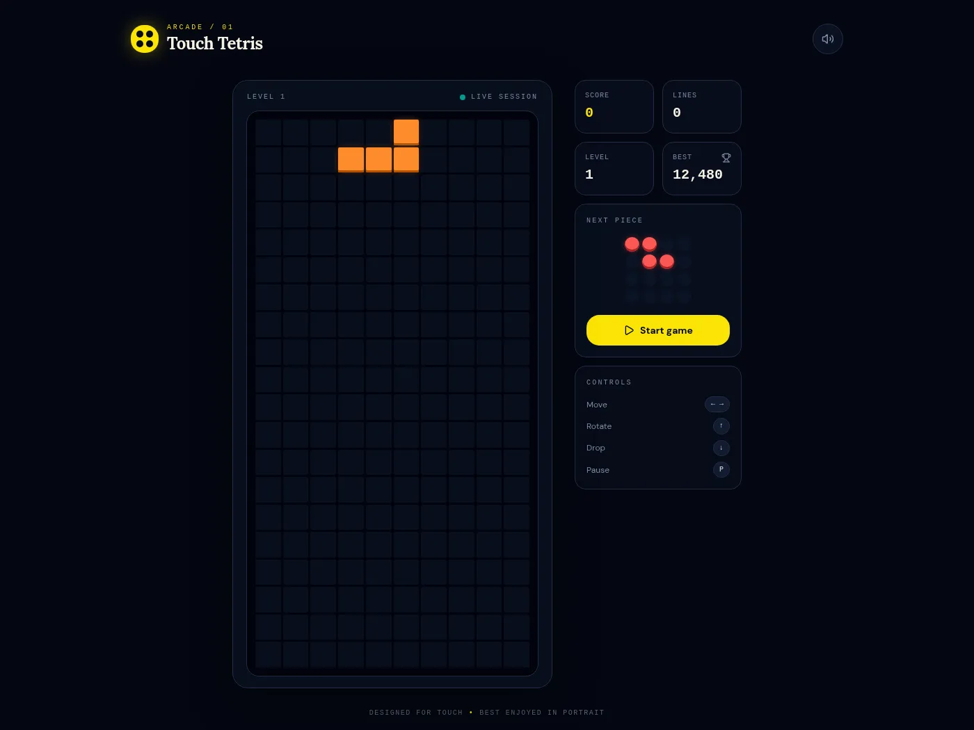 Touch Tetris Web