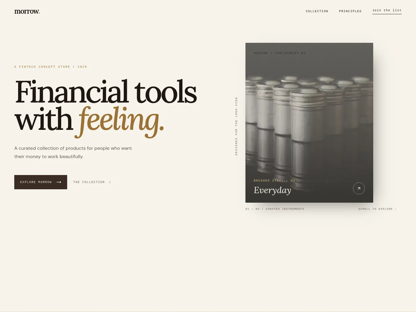 Fintech Concept Store Page