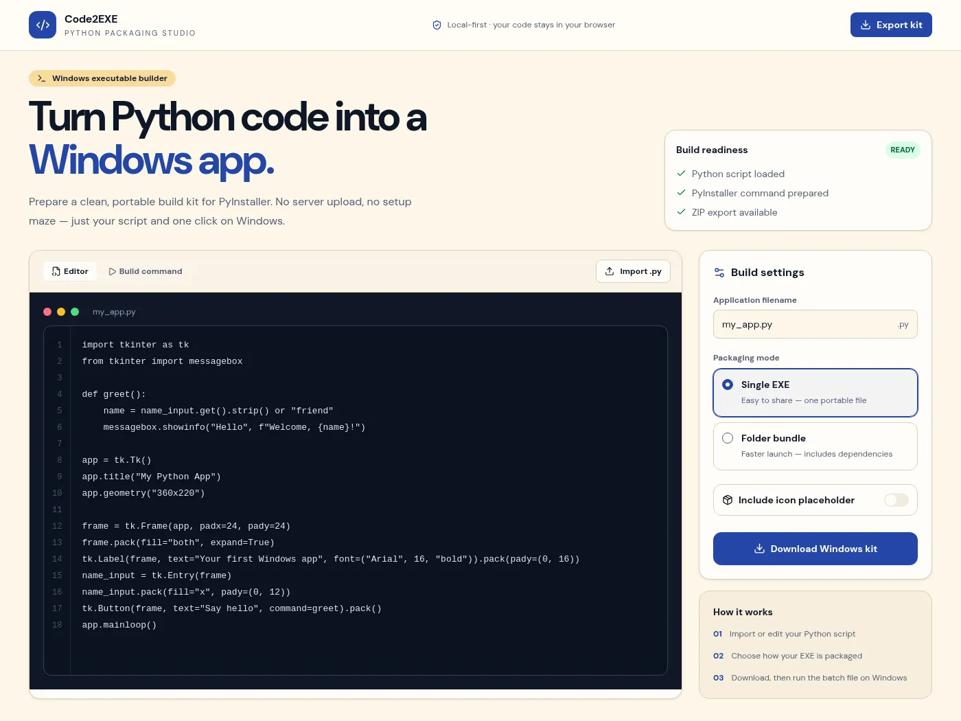 Code2EXE Converter