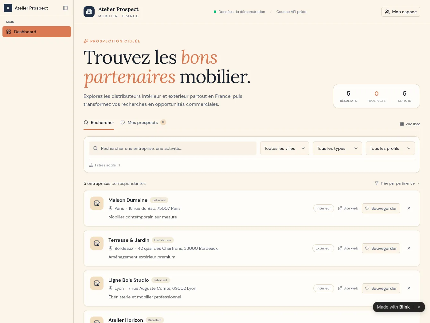 Mobilier Prospecteur France