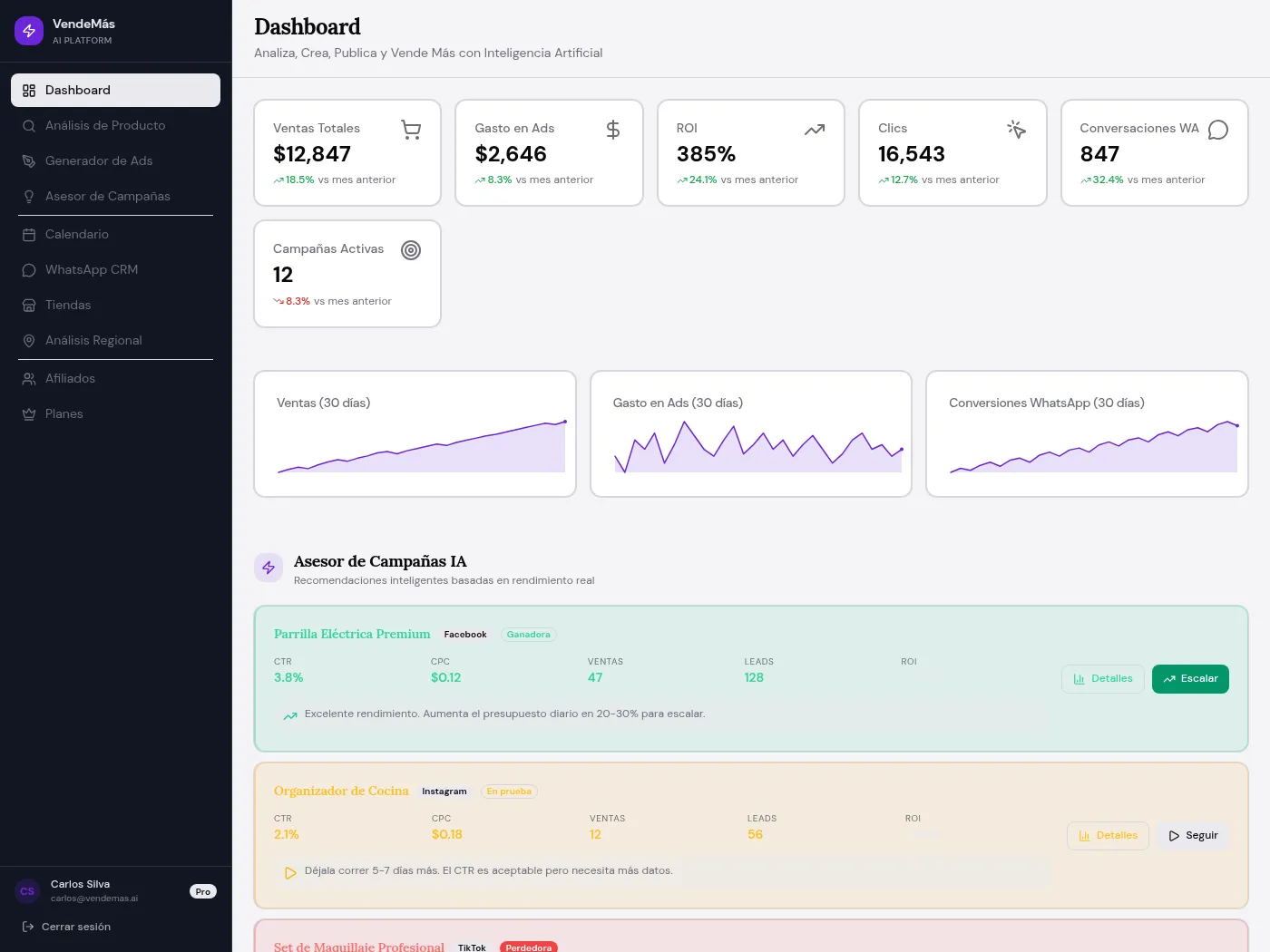 VendeMás AI Platform