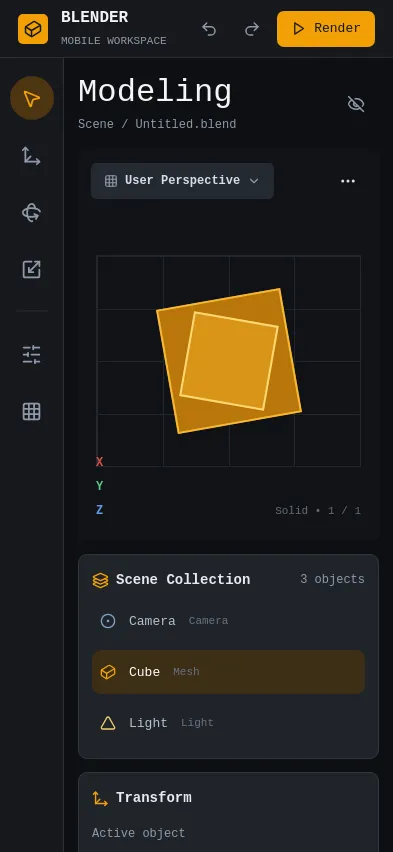 Blender 3D Android Port