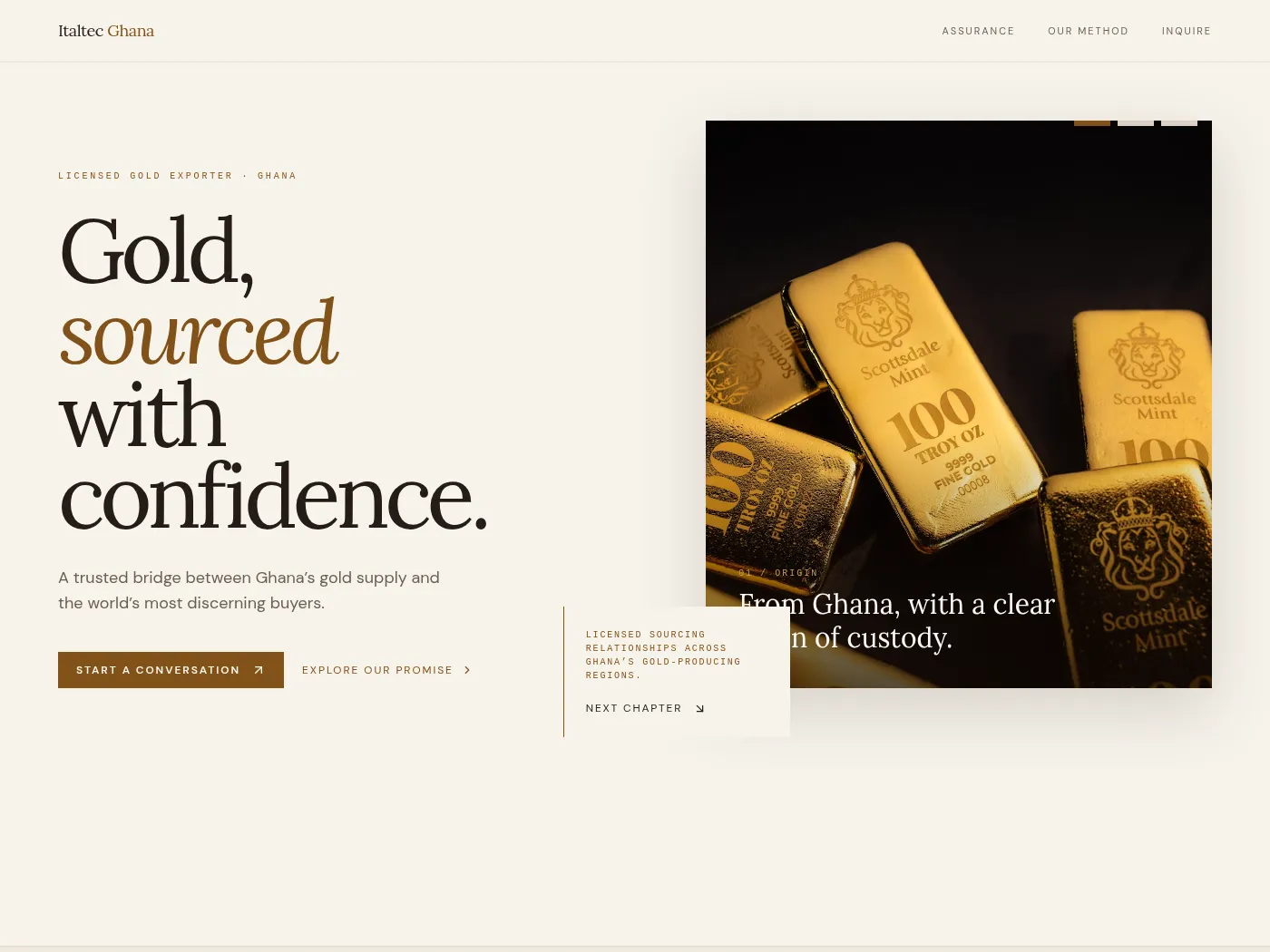Italtec Gold Exporter Site