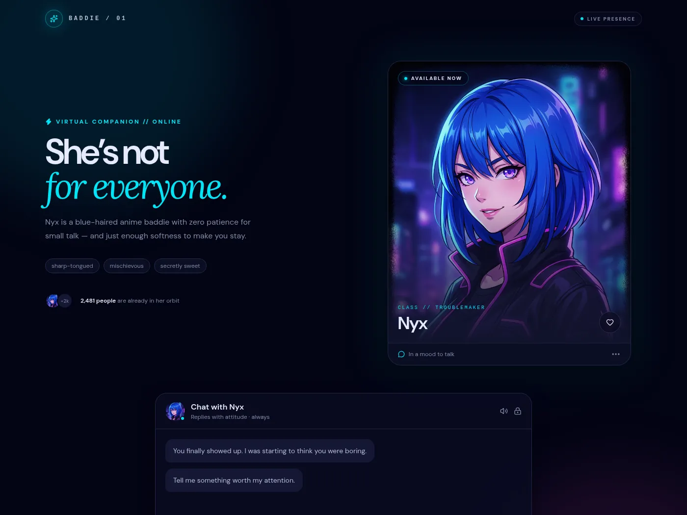 Blue-Haired Baddie AI