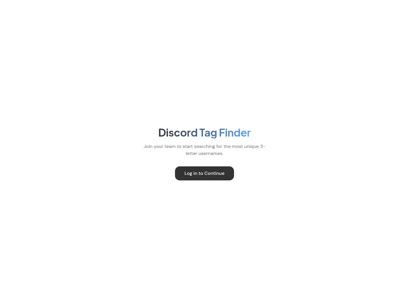Discord Tag Finder