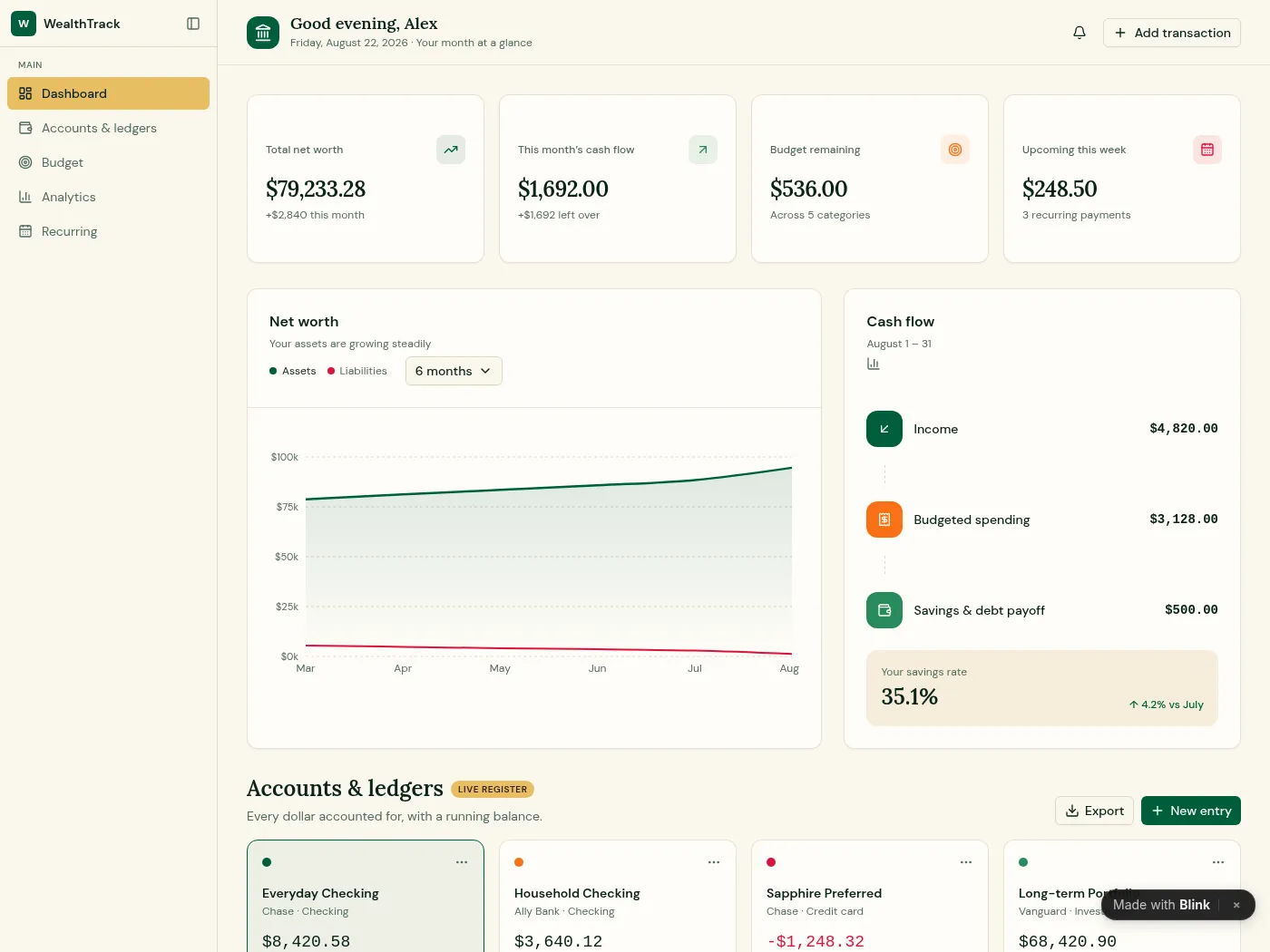 WealthTrack Ledger Suite