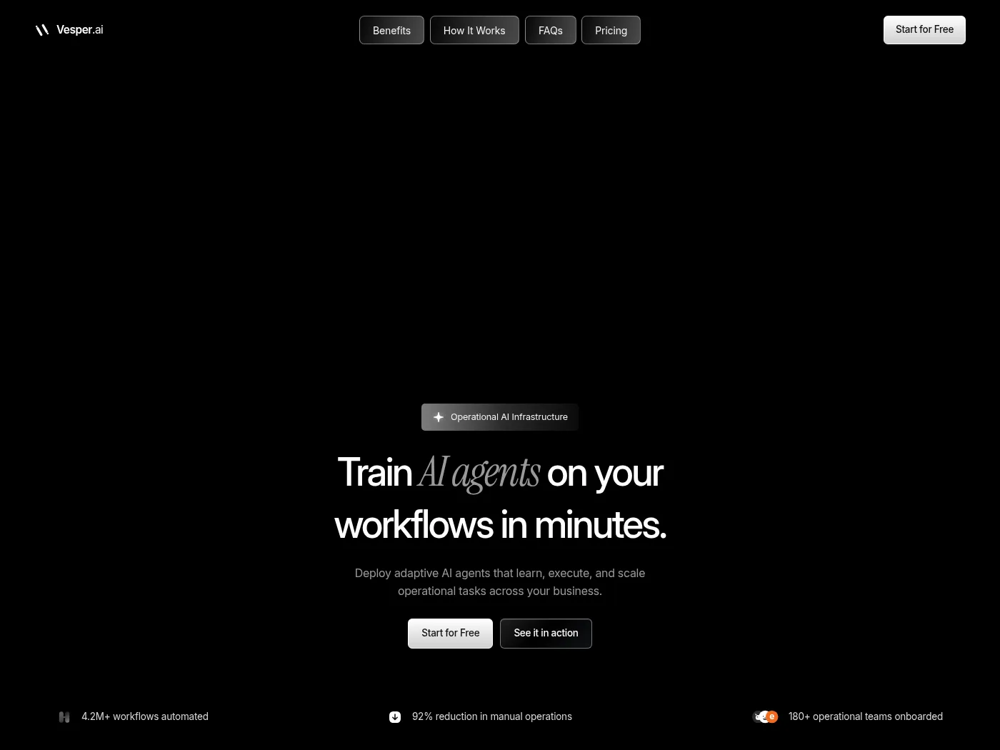Vesper.ai Landing Clone