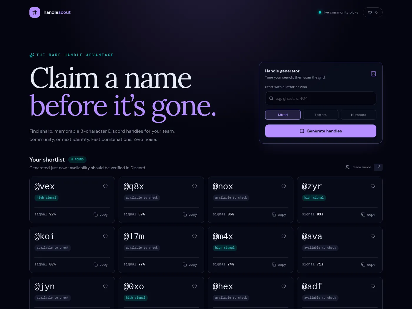 Discord Handle Finder
