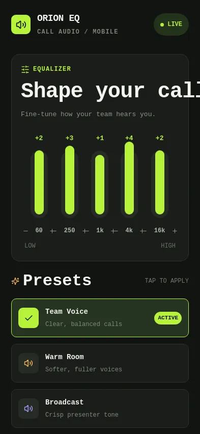 Orion Discord EQ