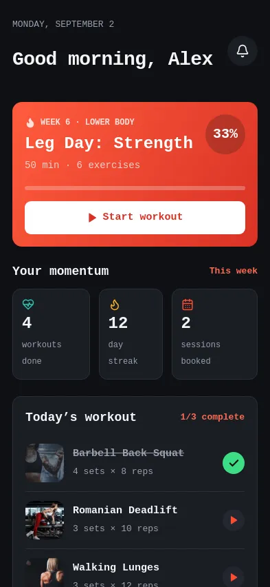 GymFlow Mobile