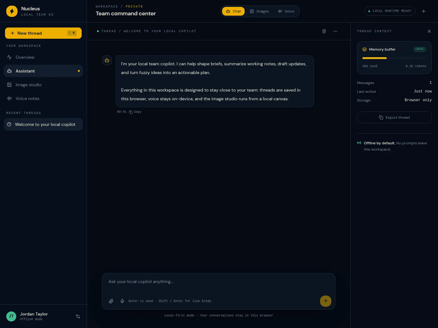 Offline AI Team Assistant