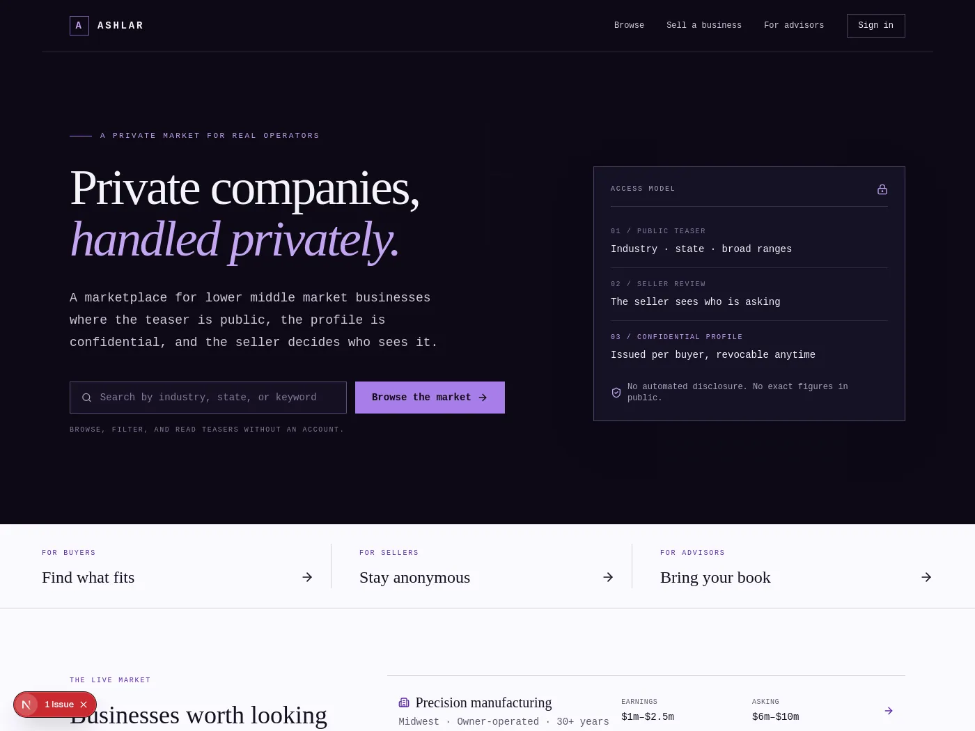 Ashlar Marketplace