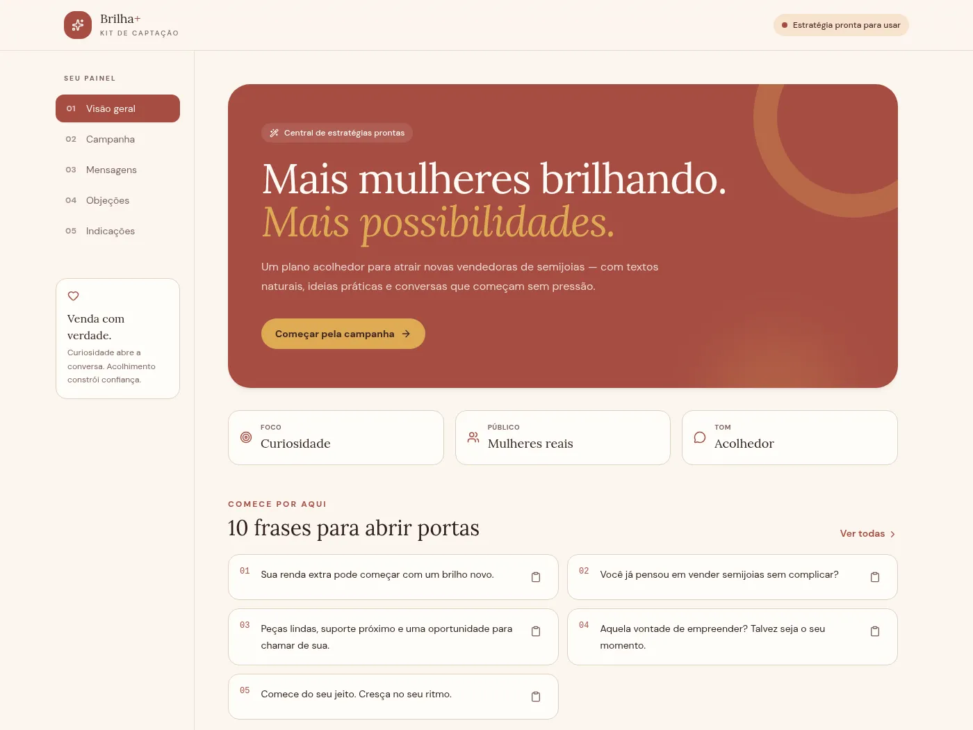 Vendedora Brilha+ Kit