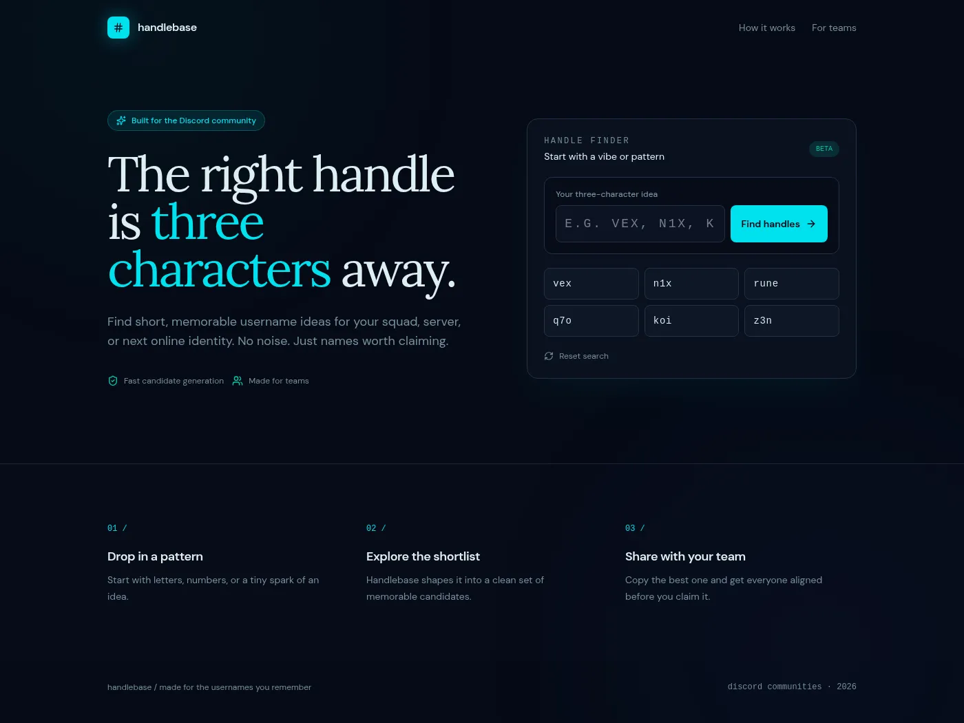 Discord Handle Finder