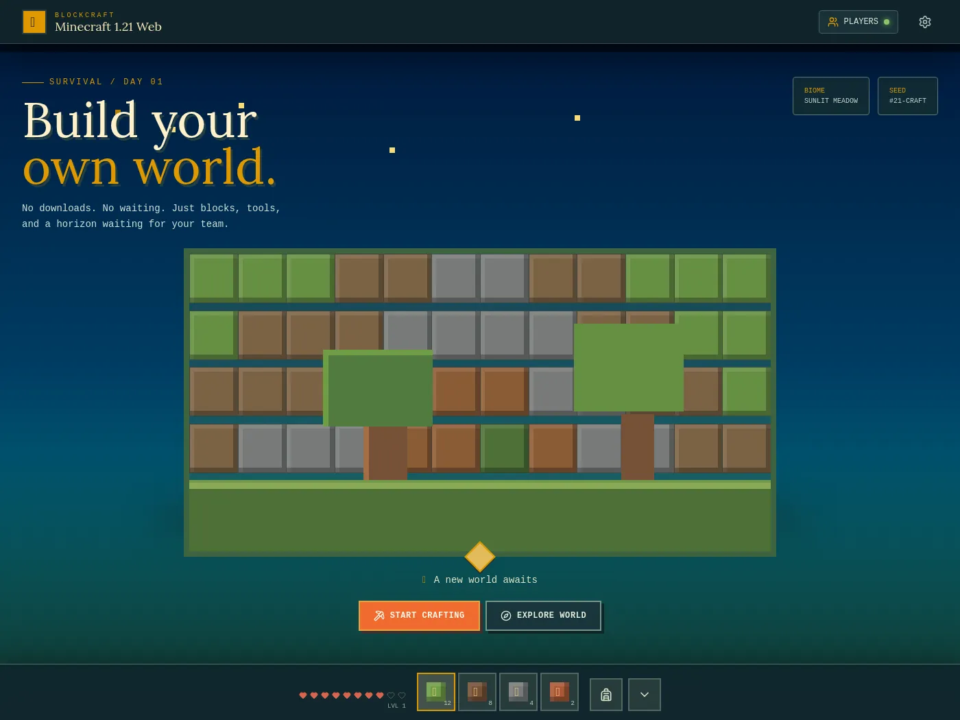BlockCraft 1.21 Web