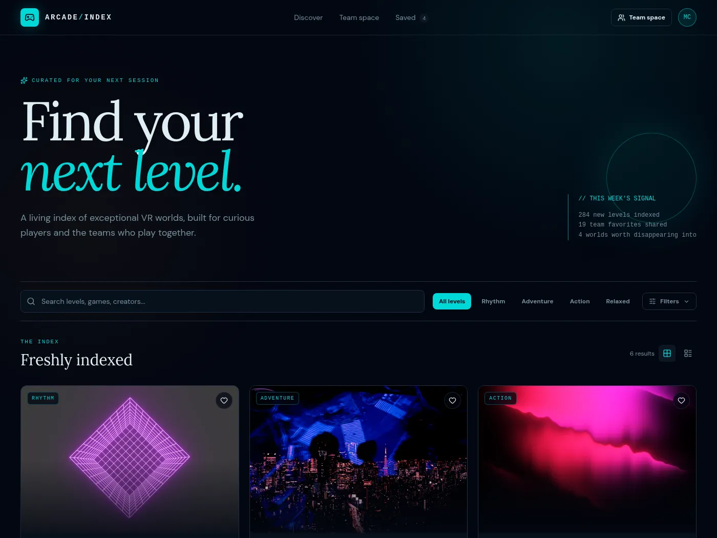 VR Level Finder