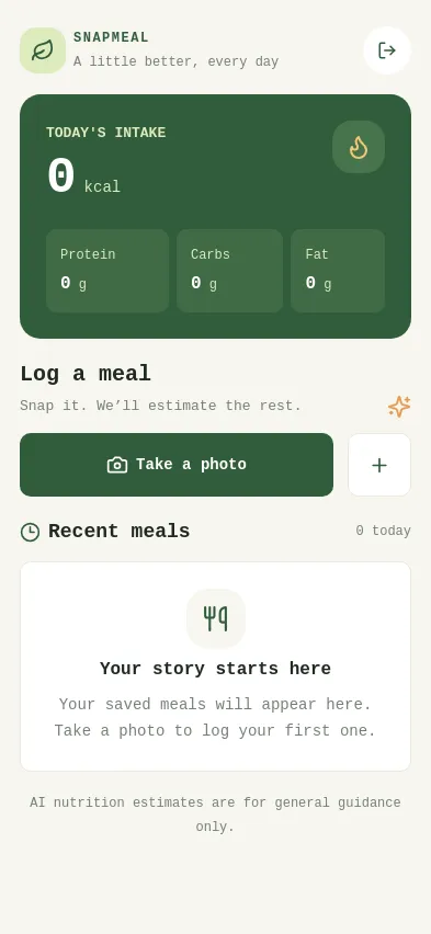 SnapMeal Tracker