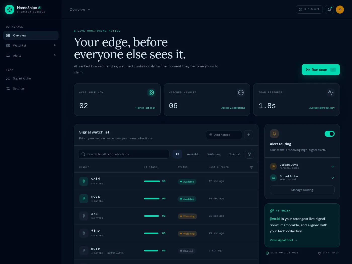 NameSnipe AI