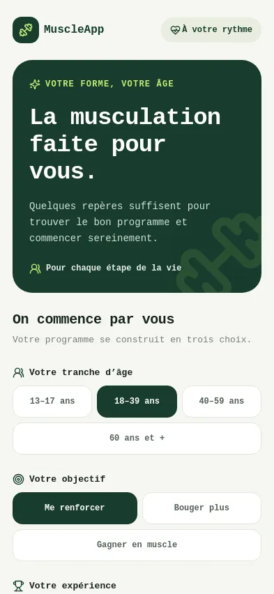 MuscleApp Tout Âge