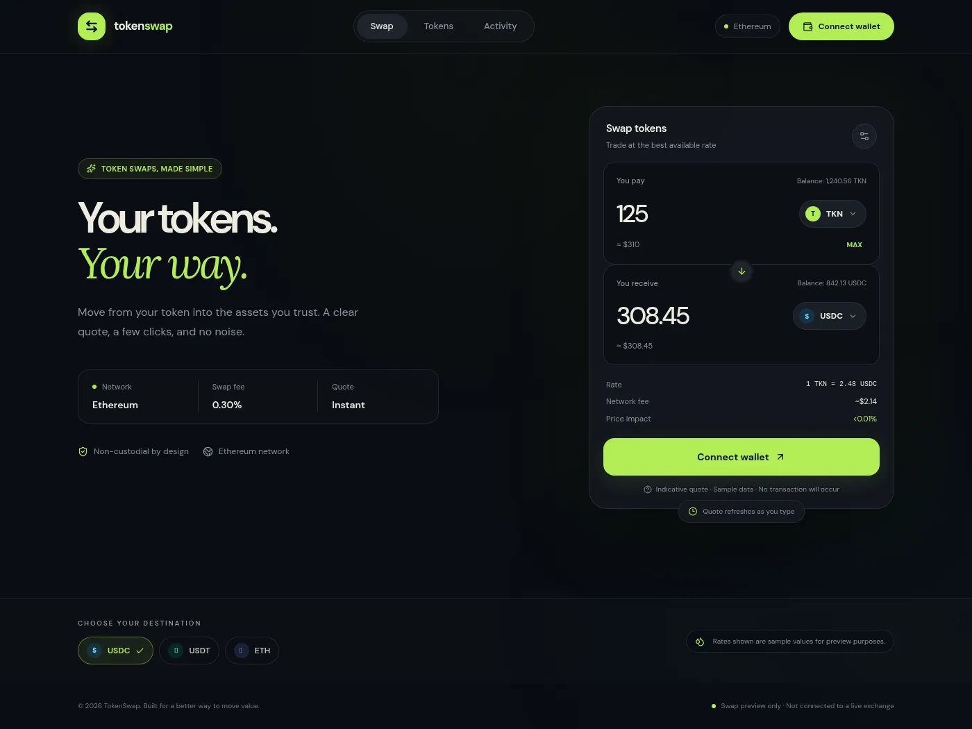 TokenSwap DEX