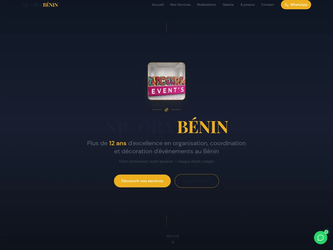 NIC ORA BÉNIN Web Experience