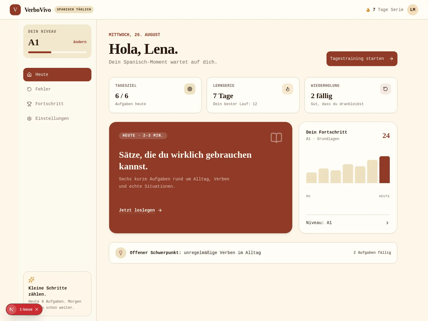 VerboVivo Spanish Trainer