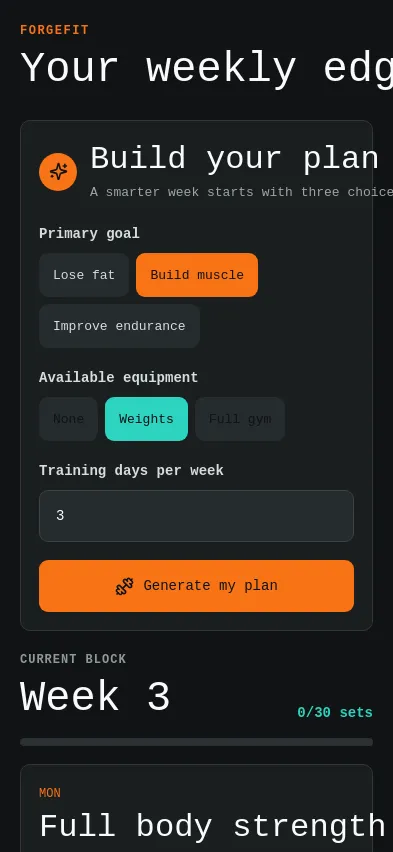 Custom AI Workout Builder