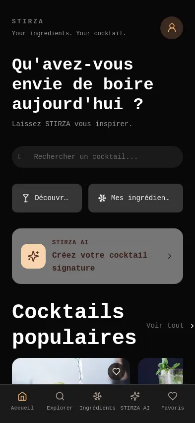 STIRZA Cocktail Creator