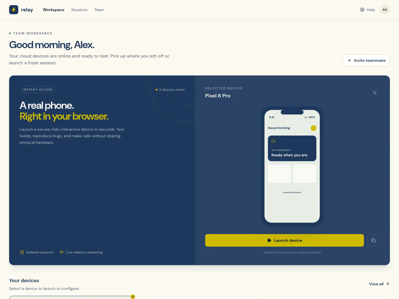Cloud Phone Browser Access
