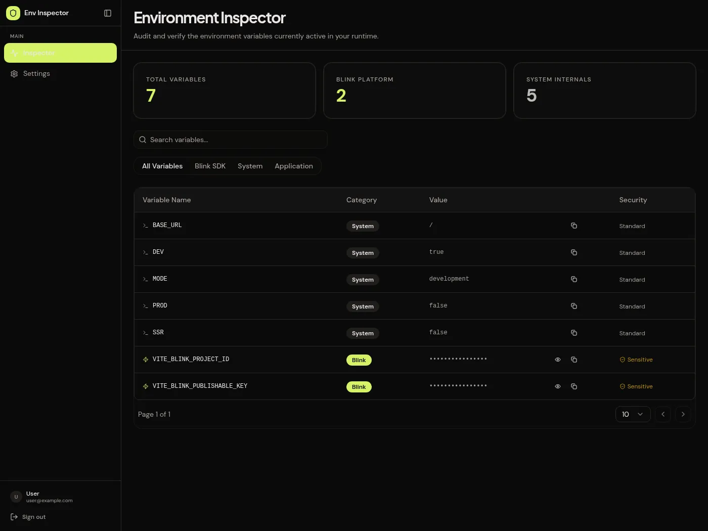 Env Inspector