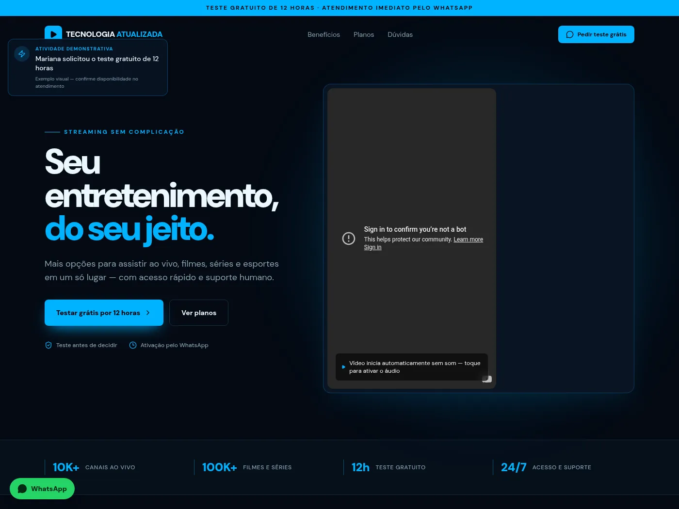 Tecnologia Atualizada Landing