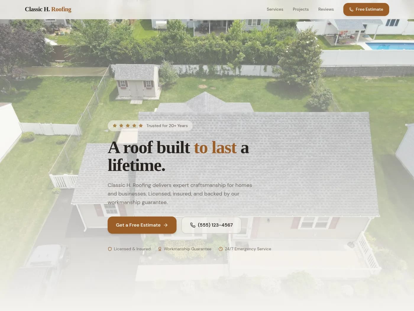 Classic H Roofing Site