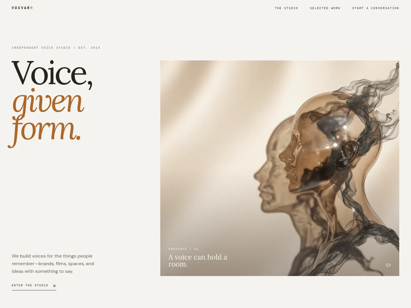 VOXVAR Captivating Homepage