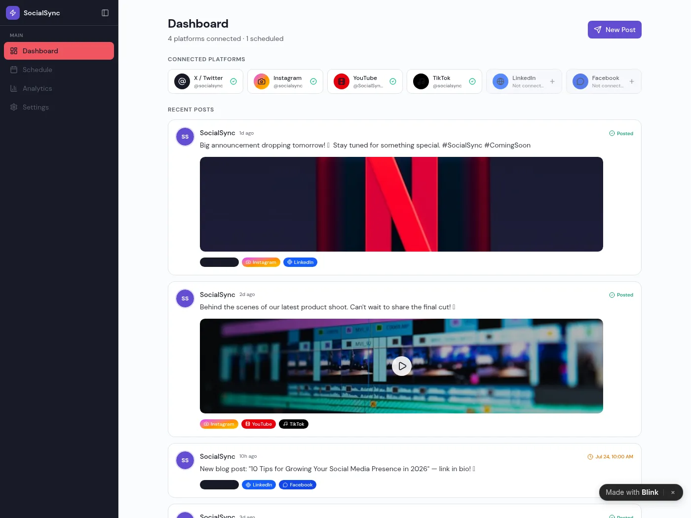 SocialSync Hub
