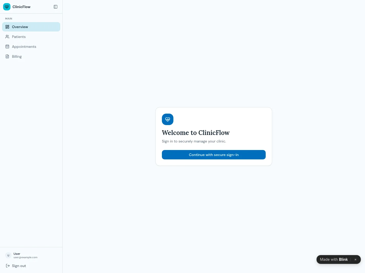 ClinicFlow SaaS MVP