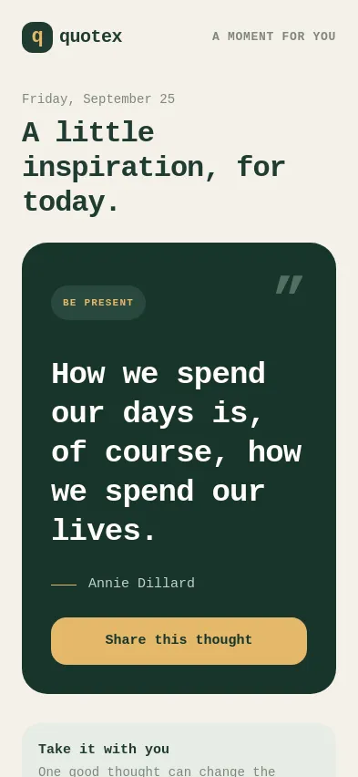 Quotex: Daily Quote App