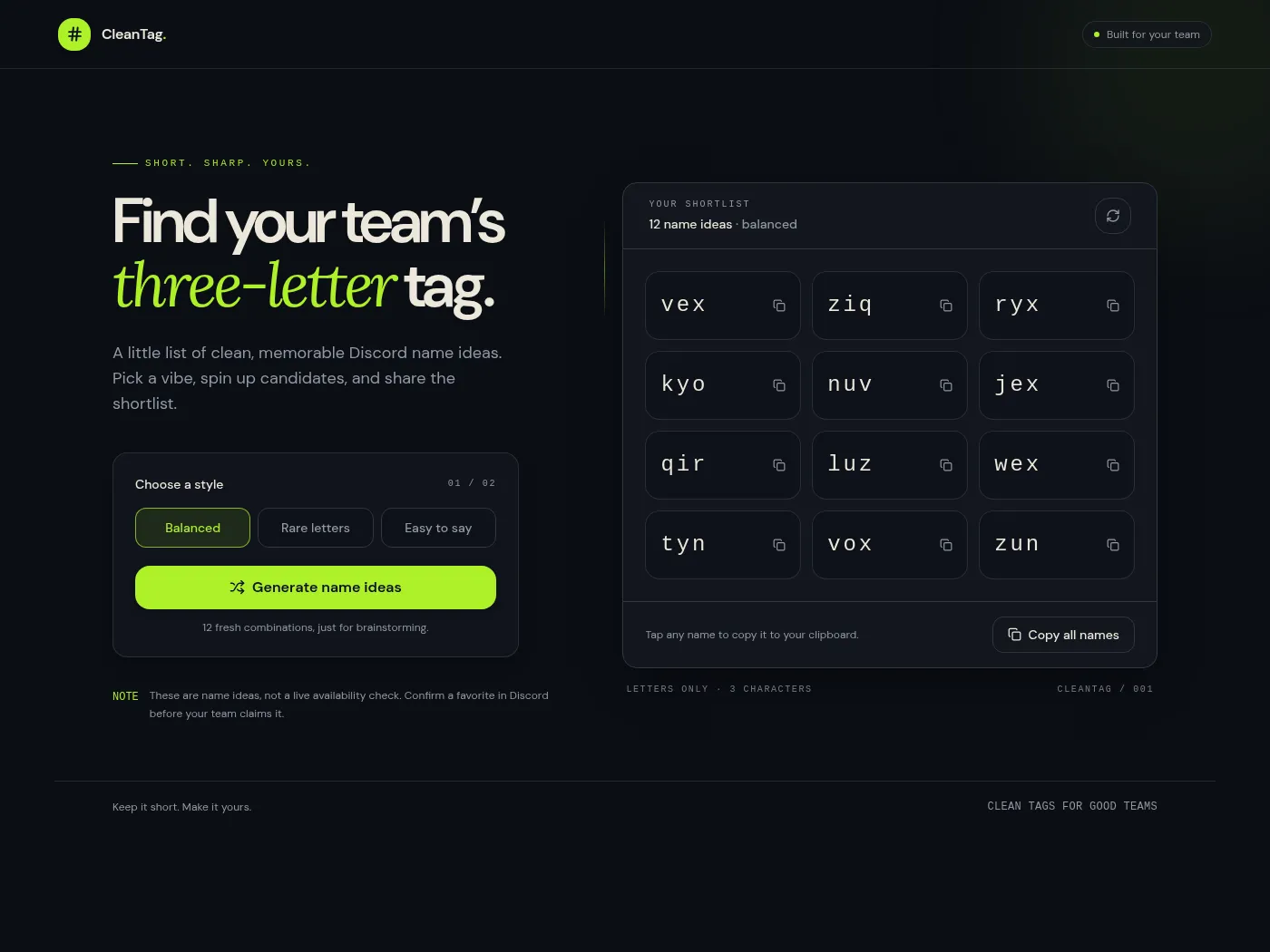 CleanTag Discord Finder