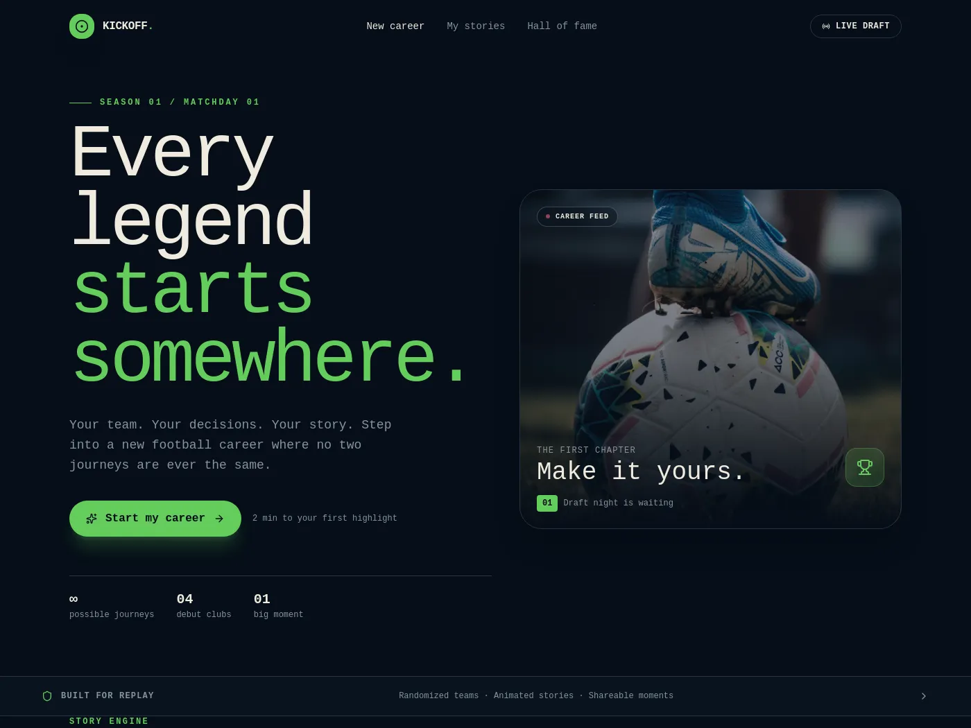 Footy Career Simulator