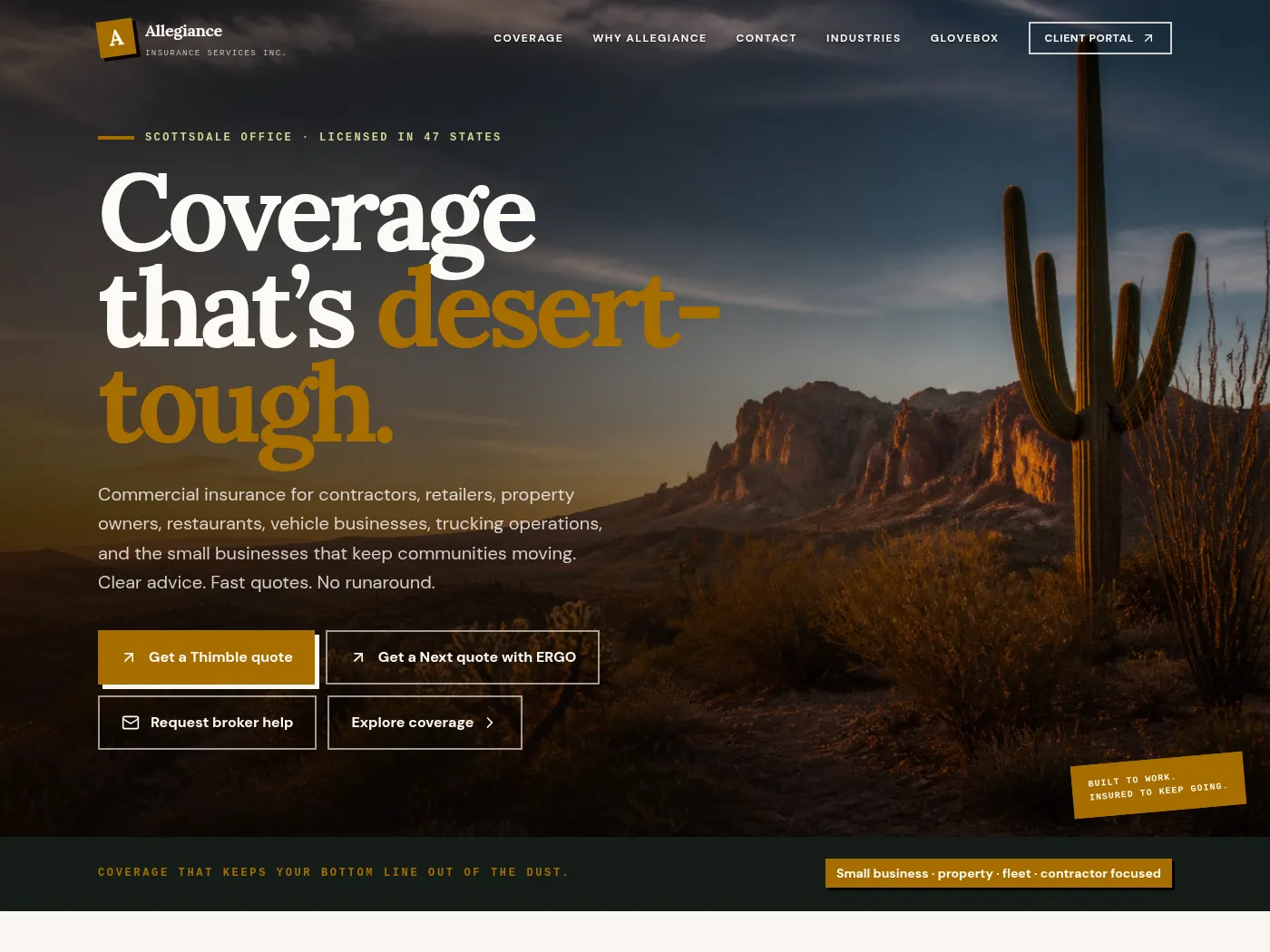Allegiance Insurance Website